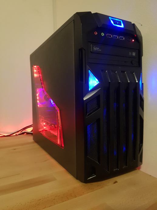 Gaming PC RGB Osvetlitev Intel i5, 12GB Ram, GTX 1060, SSD + 2TB HDD