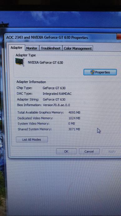 Intel I5 3350P 3.1GHz 8Gb 64 OS g NVIDIA GeForce GT630 4gB