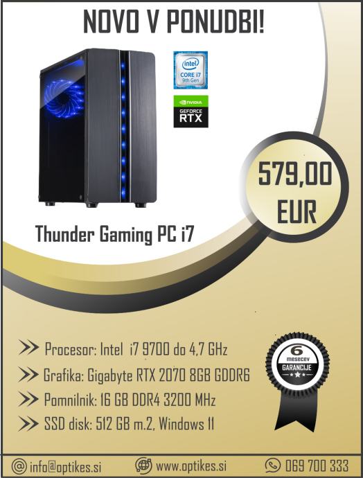 Gaming PC i7/RTX 2070/16GB/512GB/W11