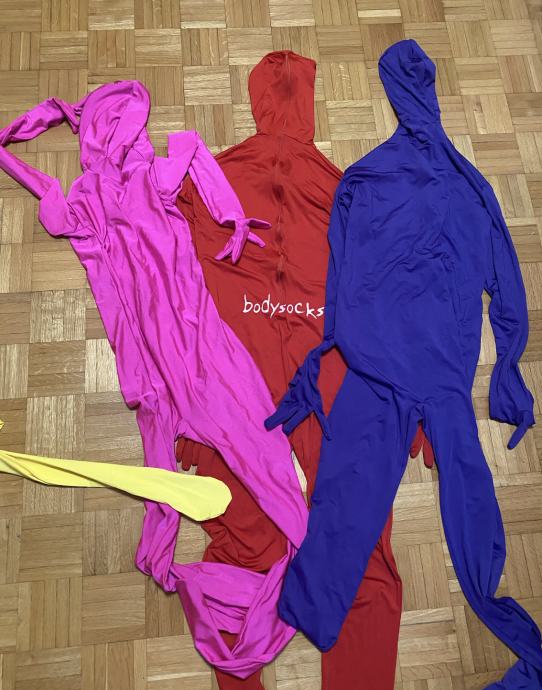 Full body suit obleke za maskare/pusta, viola, rdeca, rumena, roza