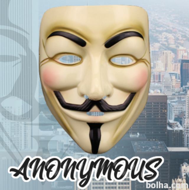 Maska Anonymous Anonimnež V for Vendetta - Pustne maske 2021