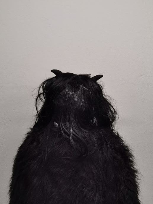 Maska Parkelj Krampus Dolgolasi hudič