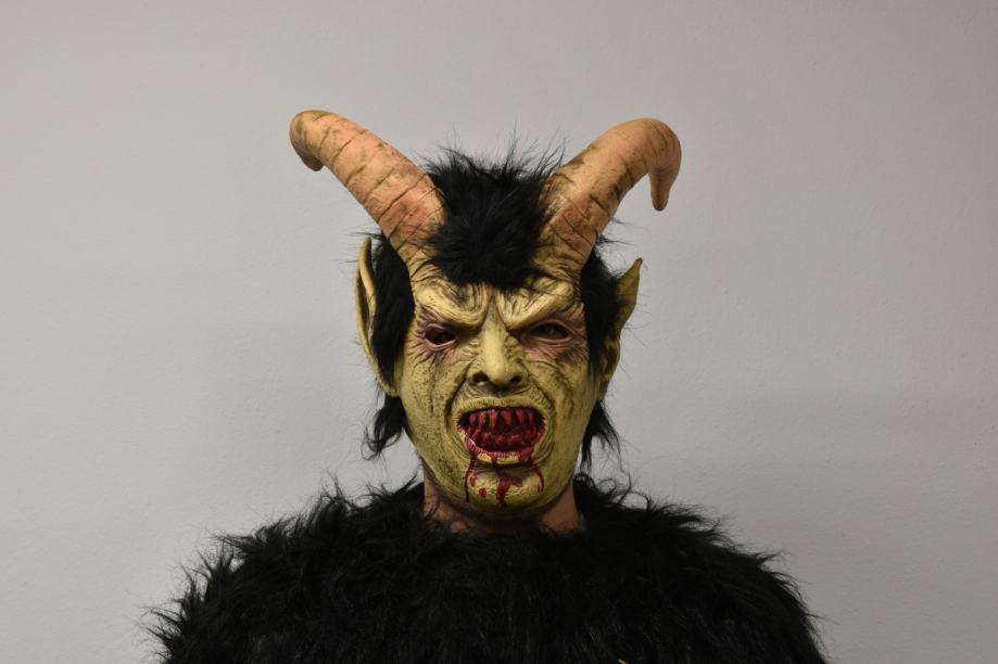 Maska Parkelj Krampus Kozel temni