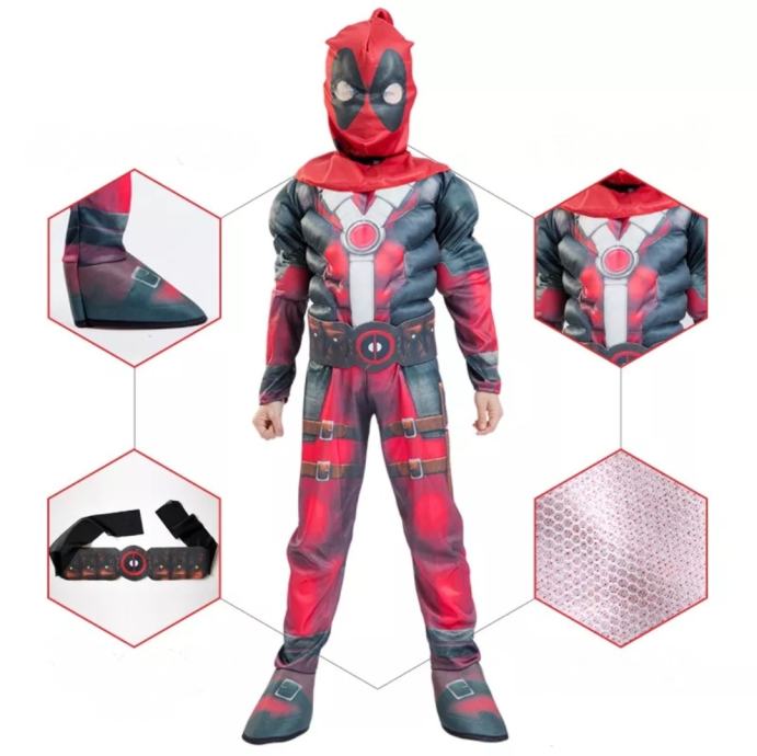 Pustni kostum Deadpool za otroke otroški kostumi za maškare pust 2024