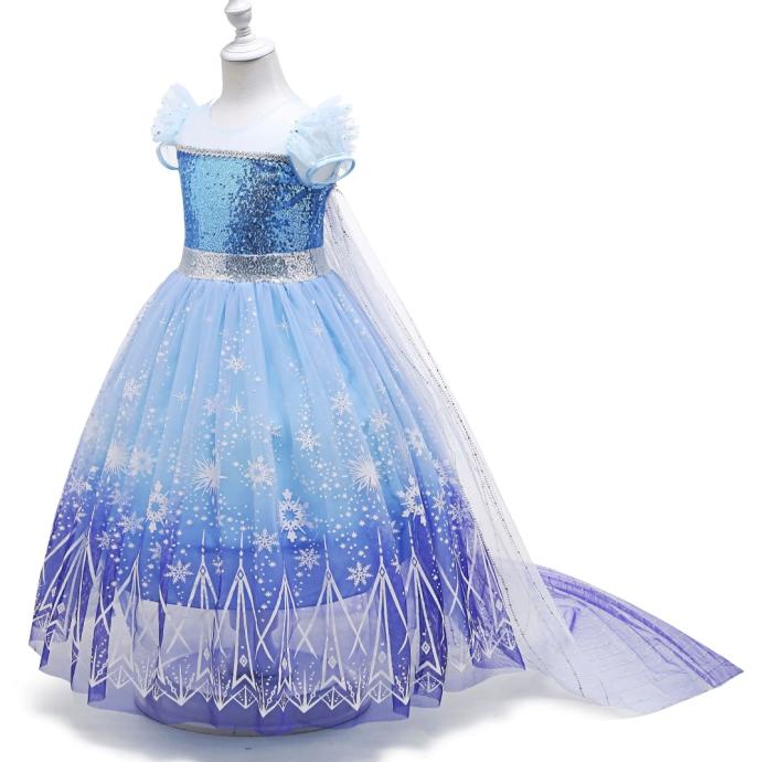 Pustni kostum Elsa z LUČKAMI kostumi ledena princesa Elza Frozen maska