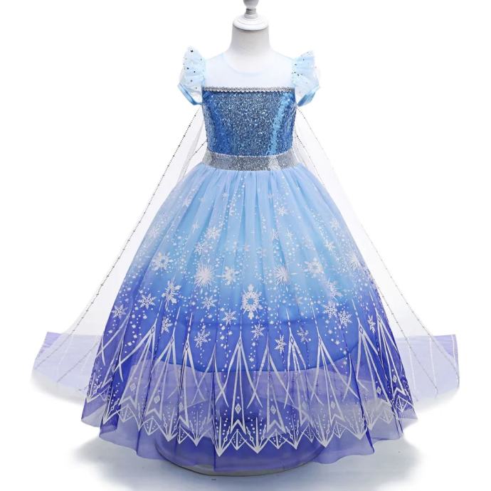 Pustni kostum Elsa z LUČKAMI kostumi ledena princesa Elza Frozen maska