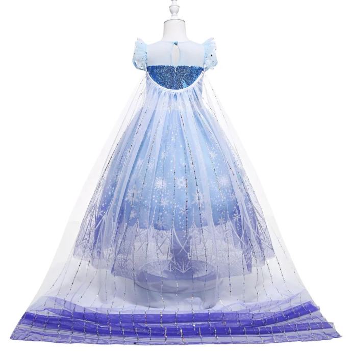 Pustni kostum Elsa z LUČKAMI kostumi ledena princesa Elza Frozen maska