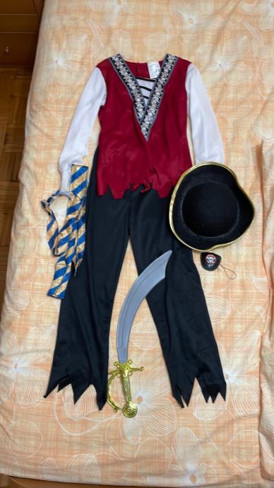 Pustni kostum gusar velikost 130-140cm