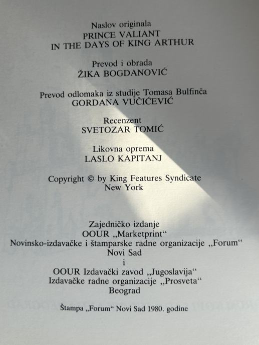 KRANJ: Princ Valijant št. 3, strip knjiga iz leta 1980