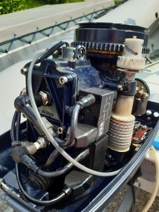 Motor za čoln gumenjak Tomos T18, elektro vžig, komande, volan-odličen