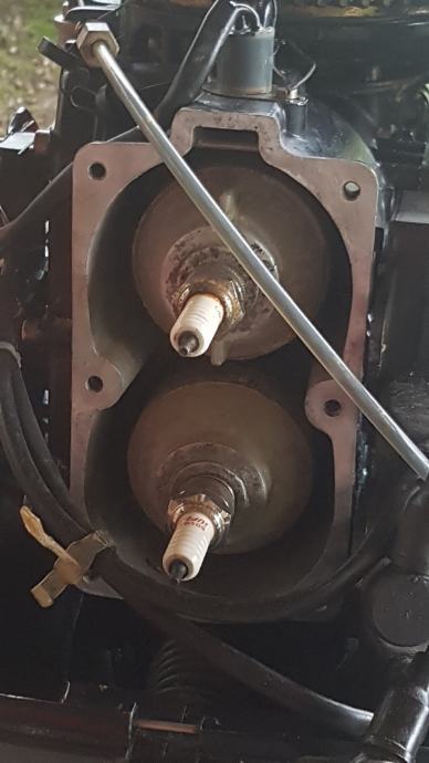 Motor za čoln gumenjak Tomos T18, elektro vžig, komande, volan-odličen