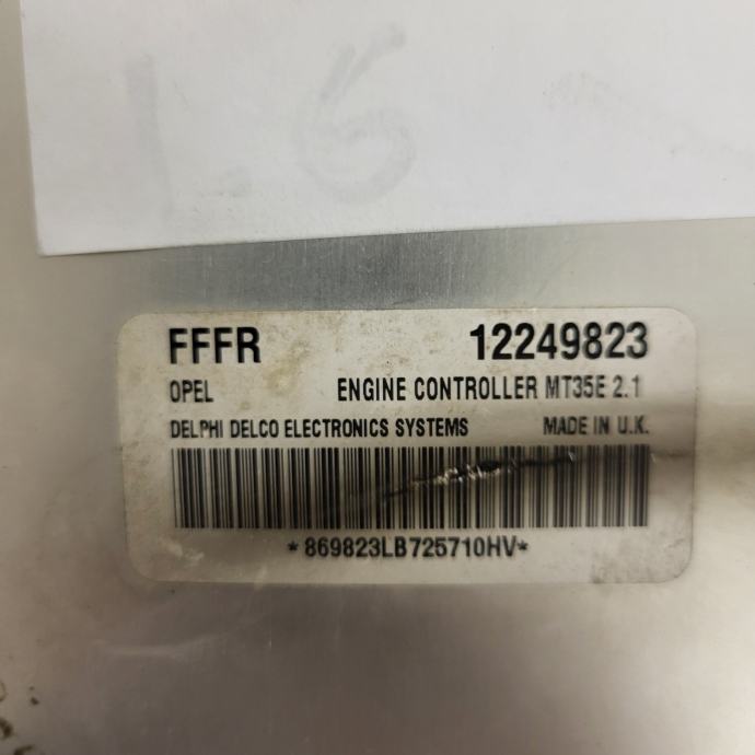 OPEL MERIVA ECU / 12249823 / FFFR / MT35E 2.1 / DELPHI DELCO