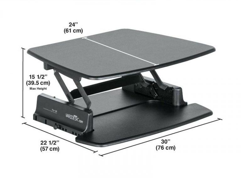 Varidesk Pro 30 - nastavljivi dodatek za pisalno / računalniško mizo