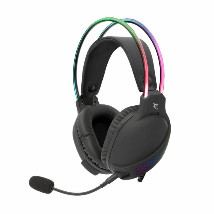 Slušalke + mikrofon WHITE SHARK LED GH-2140 OX RGB črne