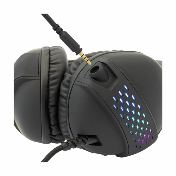 Slušalke + mikrofon WHITE SHARK LED GH-2140 OX RGB črne