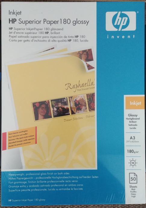 HP Inkjet superior paper 180 glossy (sijajni papir za Inkjet tiskal.)