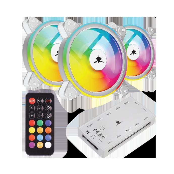 White Shark ventilator GCF-S028-005 Nebula-2 bel ARGB komplet