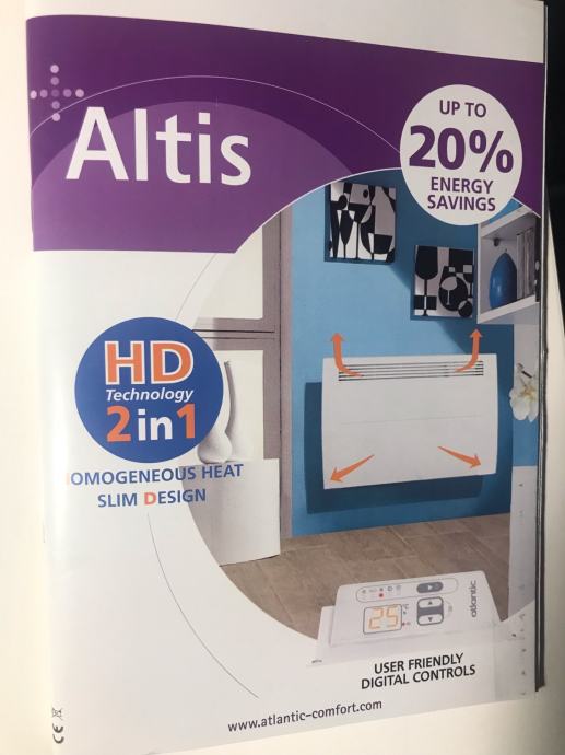 Električni radiator Atlantic ATL Altis 1000W