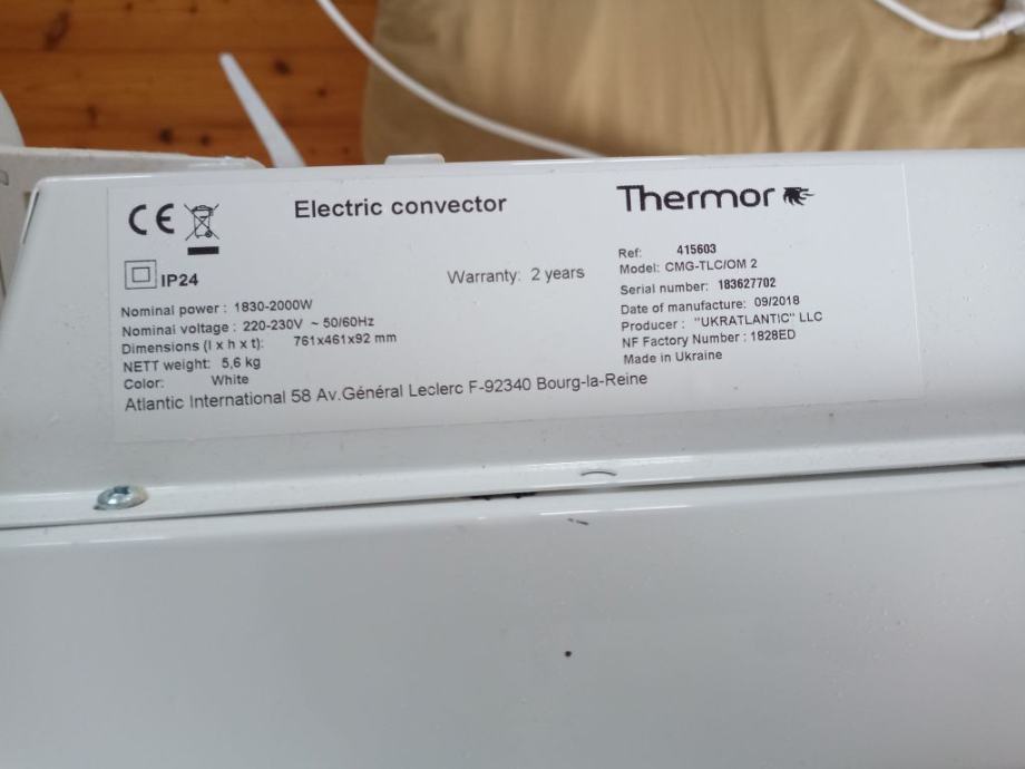 električni radiator Thermor 2000 W