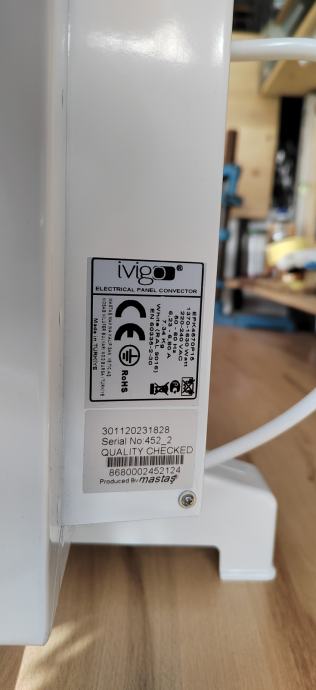 Električni radiator Vigo EPK PRO 1500W