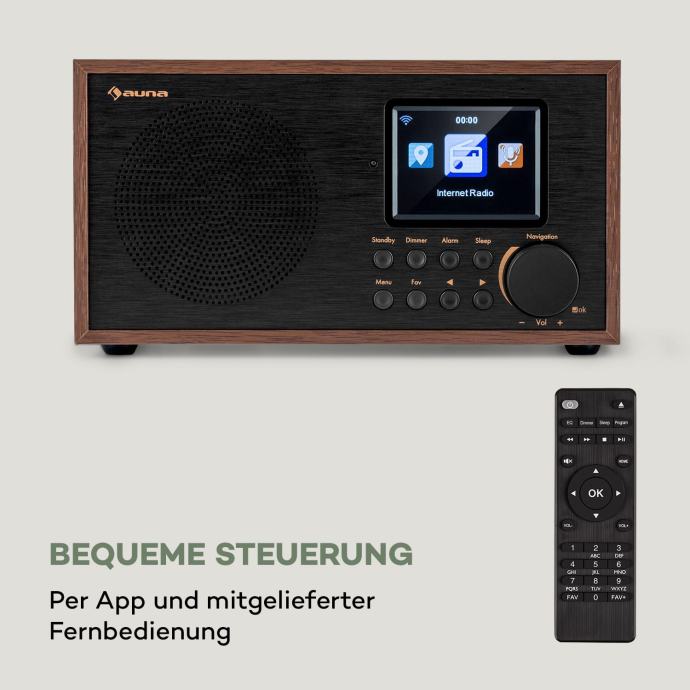 Auna Silver Star Mini internetni DAB+/UKW radio, Les
