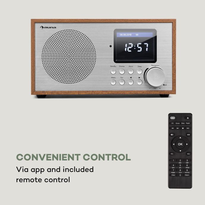 Auna Silver Star Mini, internetni radio, DAB+/UKW radio, WiFi, BT, DAB