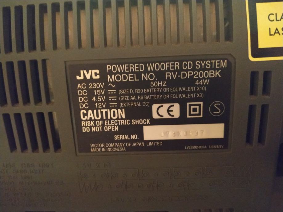 JVC Boombox RV-DP200BK