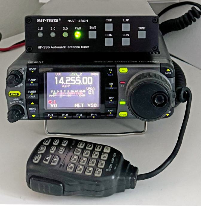 Icom IC-7000 Amateur Radio z novim antenskim sprejemnikom
