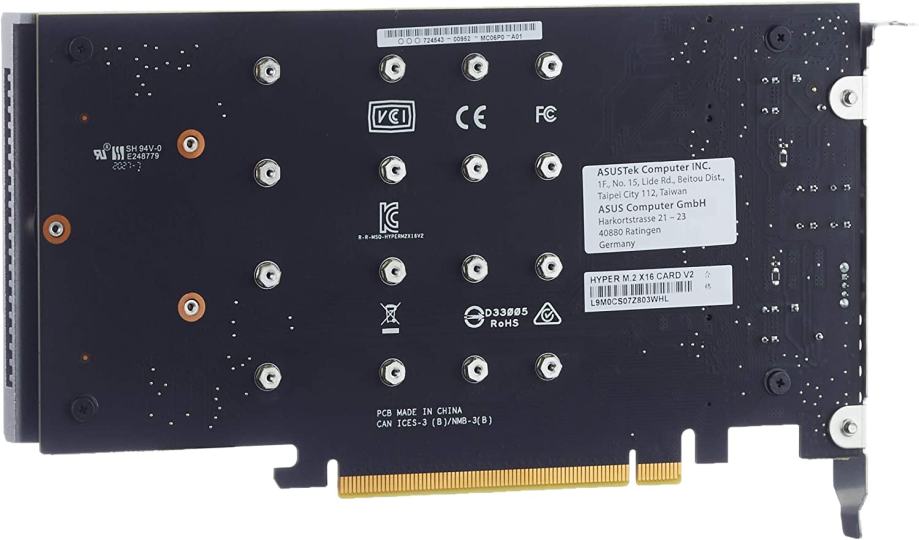 ASUS HYPER M.2 X16 CARD V2 PCIe NvME adapter