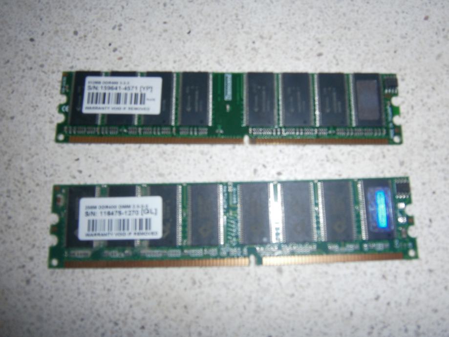 RAM DDR400 512M, 256M