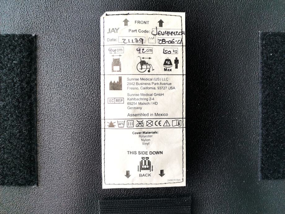 Visko elastična blazina za invalidski voziček - JAY Easy Visco