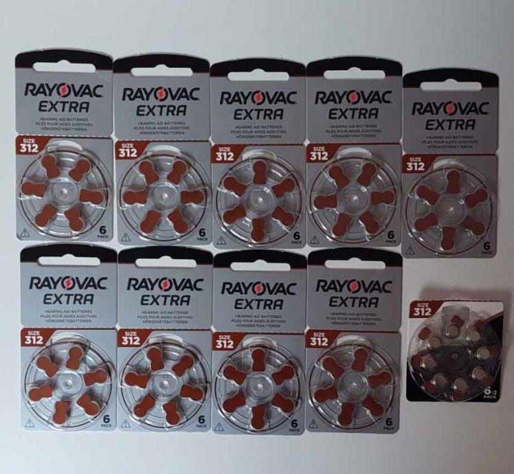 Baterije za slušne aparate Rayovac Extra 312