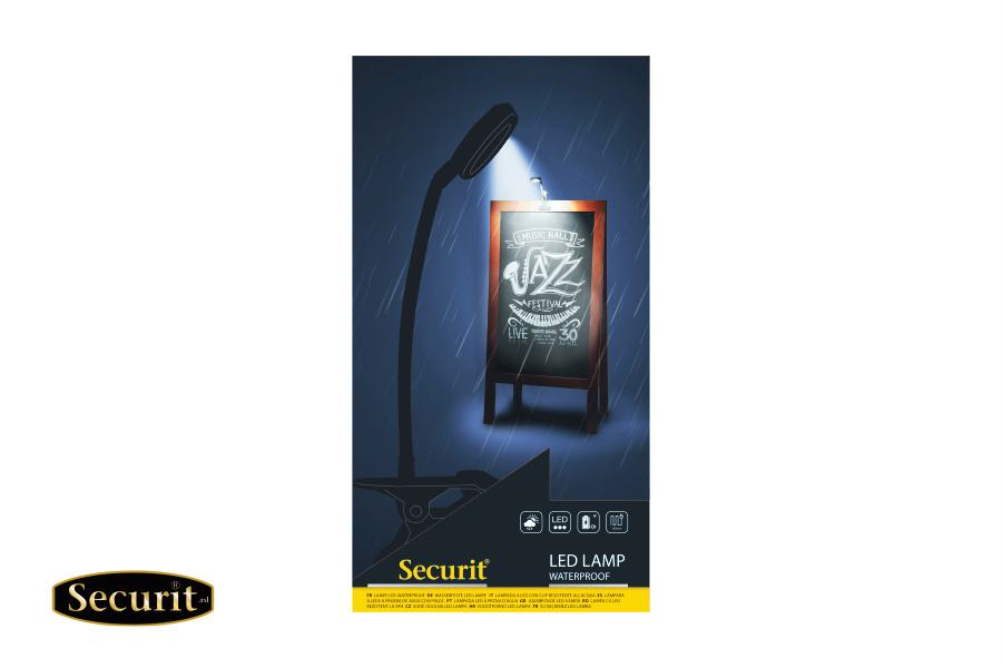 Securit LED LUČKA za nočno osvetlitev uličnih krednih tabel LPBL1