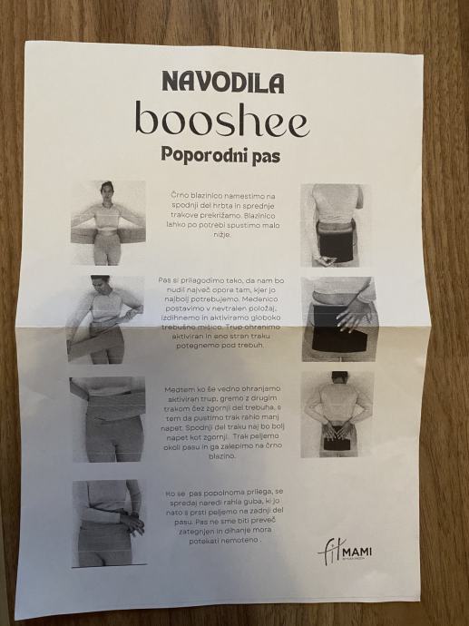 Poporodni in nosečniški pas Booshee (Nuša Gnezda)