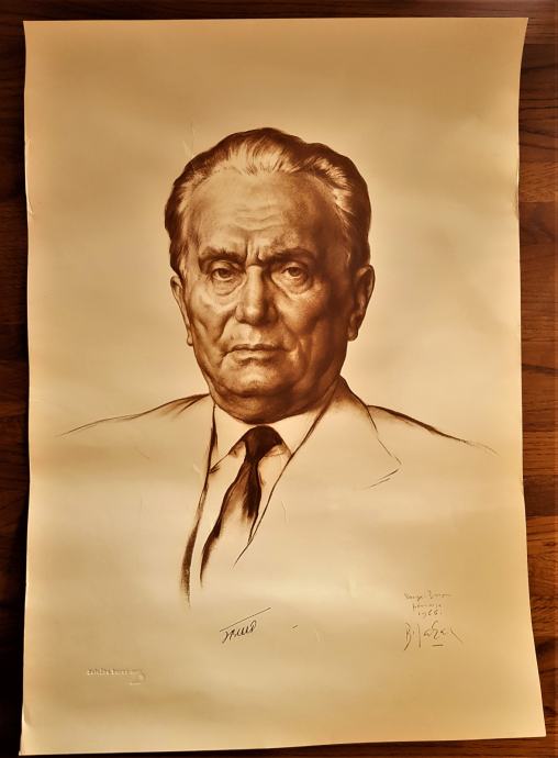 Portret Josip Broz Tito avtor Božidar Jakac 1966 Založba Borec
