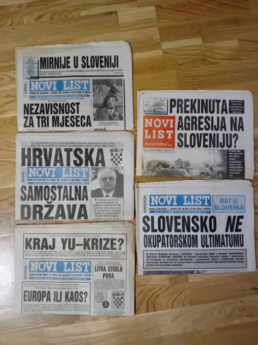 Časopisi 1991 - samostojna Slovenija, desetdnevna vojna - 4-10 eur