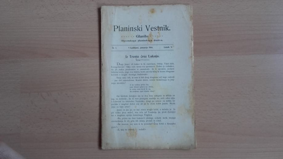 Planinski vestnik,nevezani-Avstroogrska