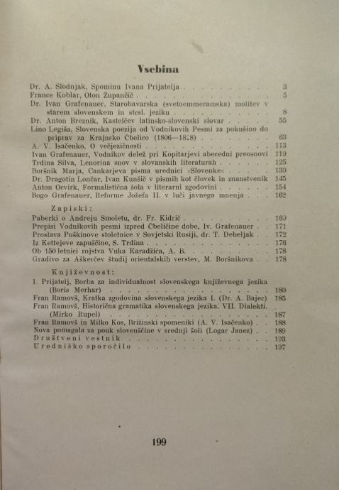 Slovenski jezik, komplet, 1938-1941