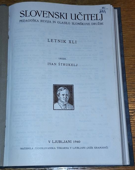 SLOVENSKI UČITELJ, Ivan Štrukelj, 1940