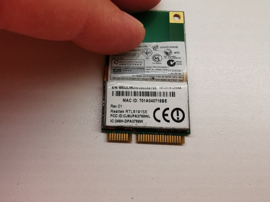 Realtek RTL8191SU wifi kartica za prenosnik