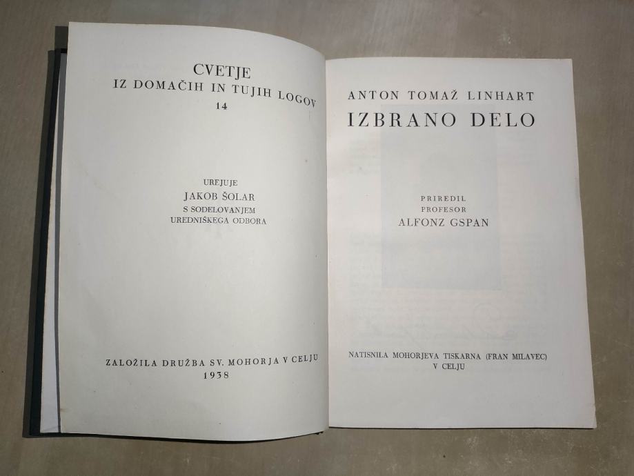 Anton Tomaž Linhart - Izbrano delo - Cvetje 14