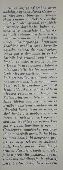 ČAROBNA GORA 1-2 del, Thomas Mann