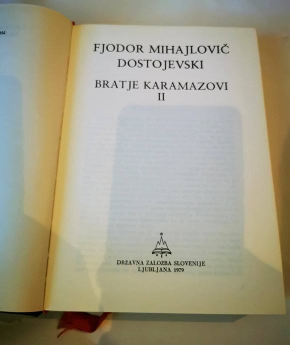 DOSTOJEVSKI BRATJE KARAMAZOVI 1 IN 2 DEL