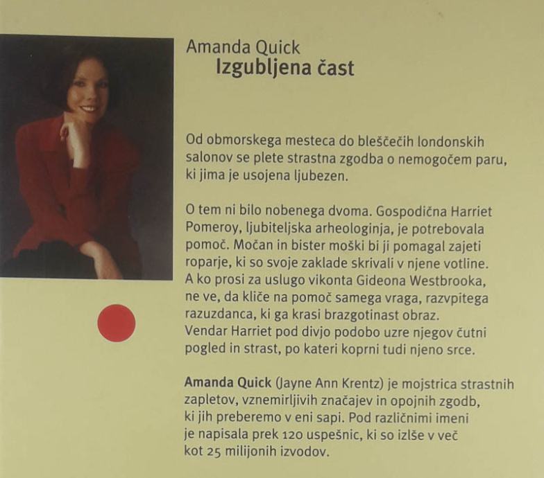 IZGUBLJENA ČAST, Amanda Quick