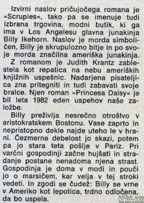 Nihče ni rad sam, Krantz Judith Dokler se ne snideva spet Mistralov...