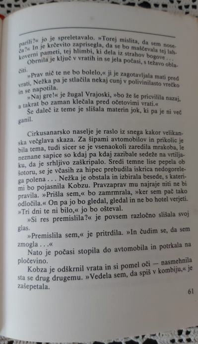 Dušanka Lainšček - Cirkusanar, Roman, Knjiga
