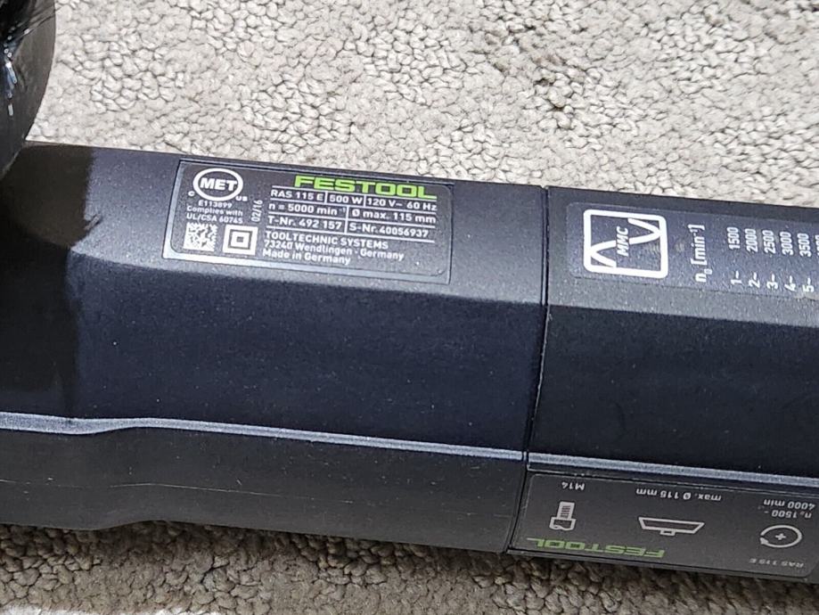 Festool RAS 115 E-Set 570789 Rotacijski brusilnik