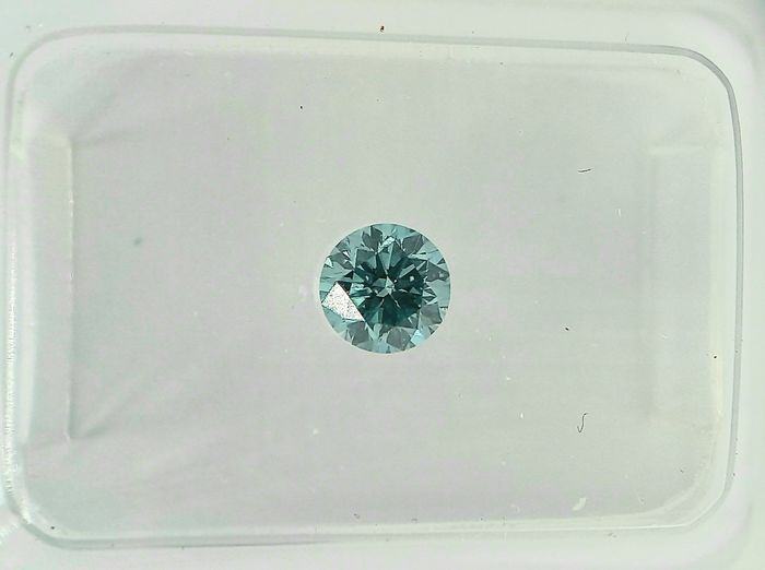 Diamant Round Brilliant, 0.3ct, Fancy Vivid Blue, VS2