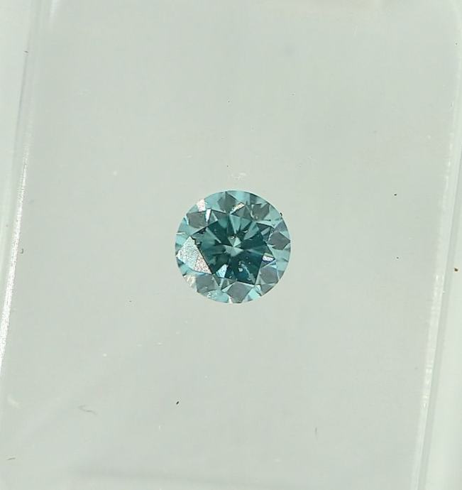 Diamant Round Brilliant, 0.3ct, Fancy Vivid Blue, VS2