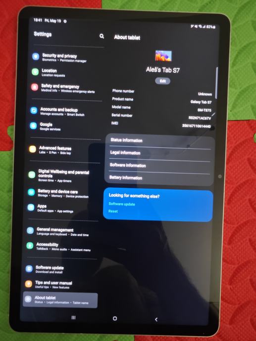 Samsung Galaxy Tab S7 128 Gb 5G LTE Silver + tipkovnica + ovitek